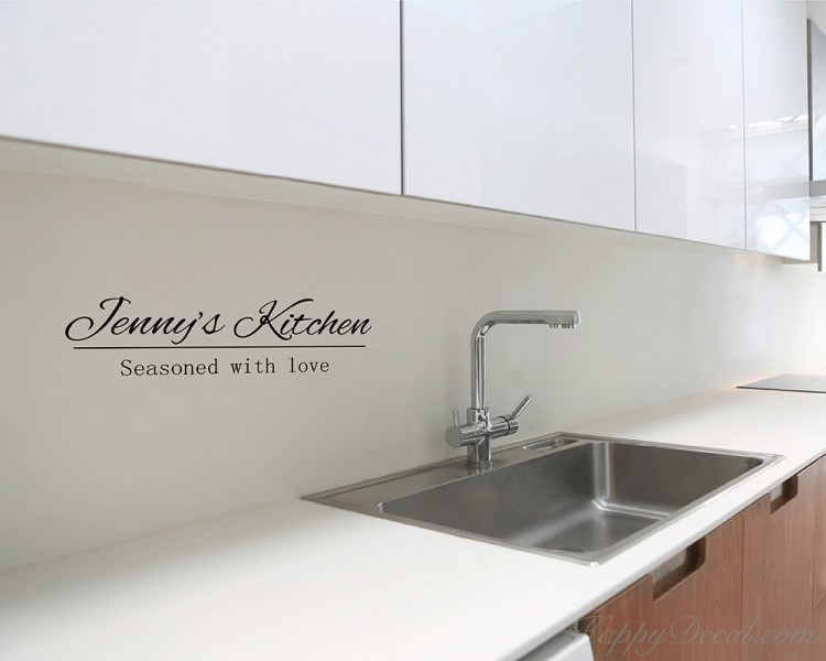 Customized Name Kitchen Vinyl Decal Kitchen Art Stickers